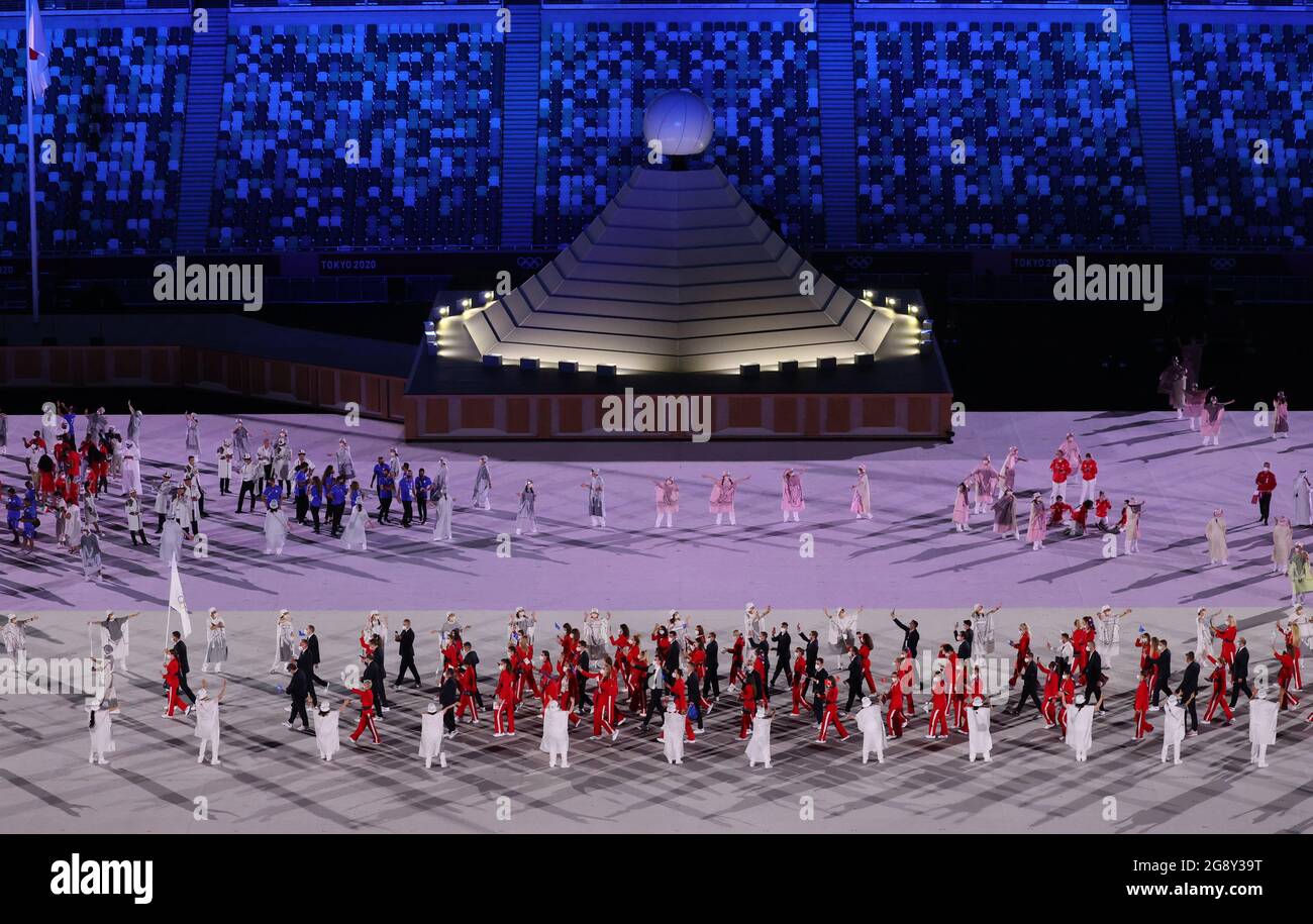 Tokyo, Japan. 23rd July, 2021. Olympics: Opening Ceremony at the ...