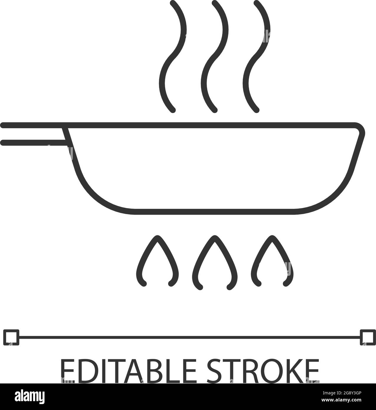 Fry pan linear icon Stock Vector Image & Art - Alamy