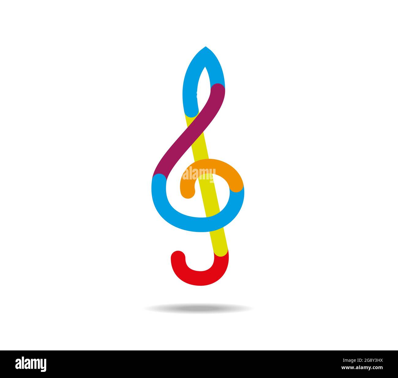 Colorful treble clef. Joy and music Stock Vector Image & Art - Alamy