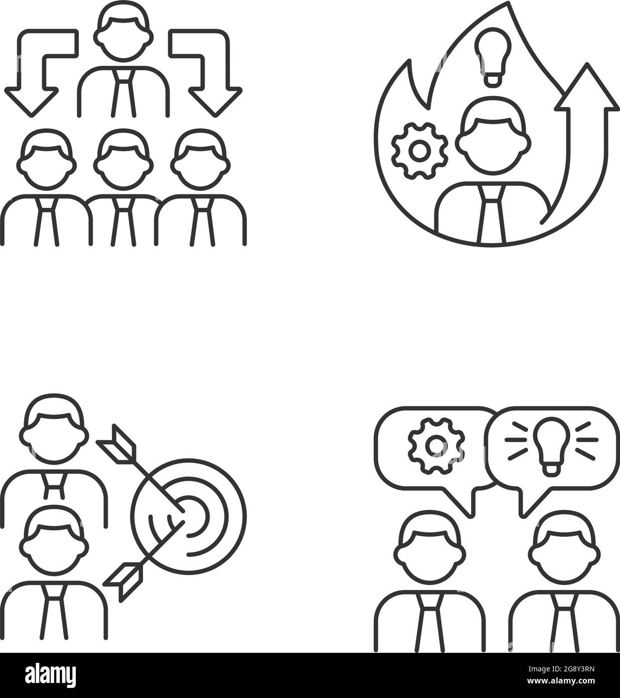 Working idea icons set Cut Out Stock Images & Pictures - Alamy