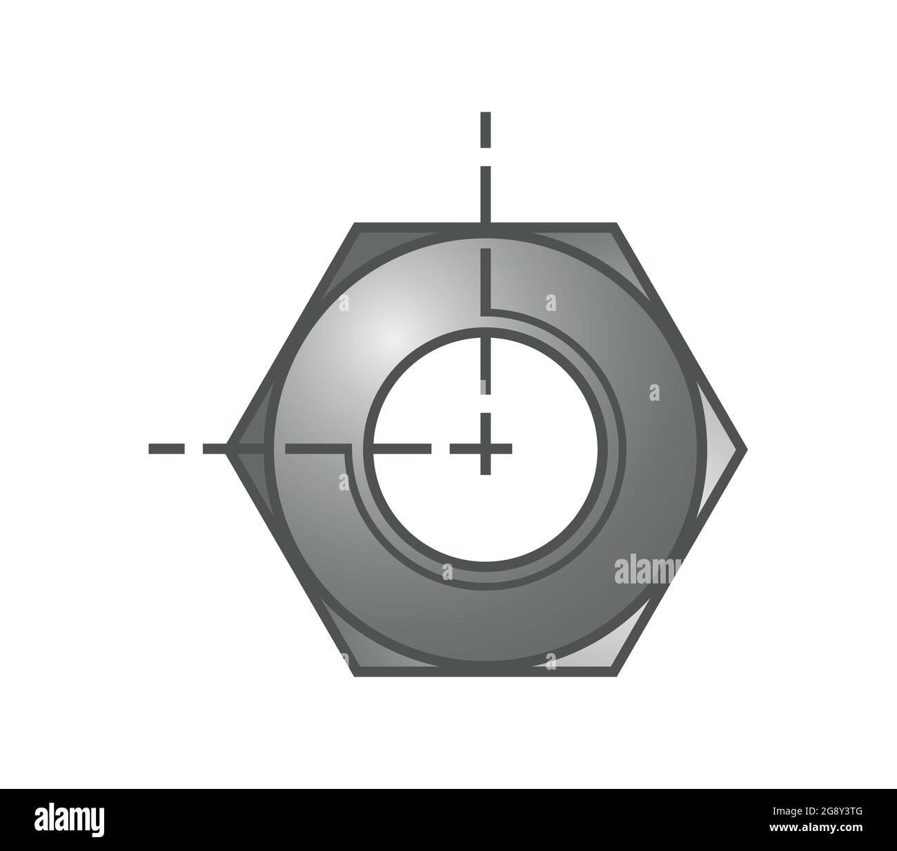 Steel cap viewed from above. Like technical drawing Stock Vector Image ...