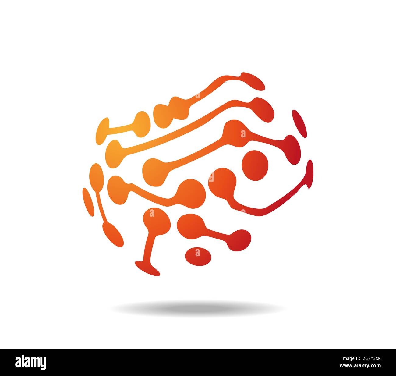 Sphere-shaped circuit board pattern in orange Stock Vector Image & Art ...