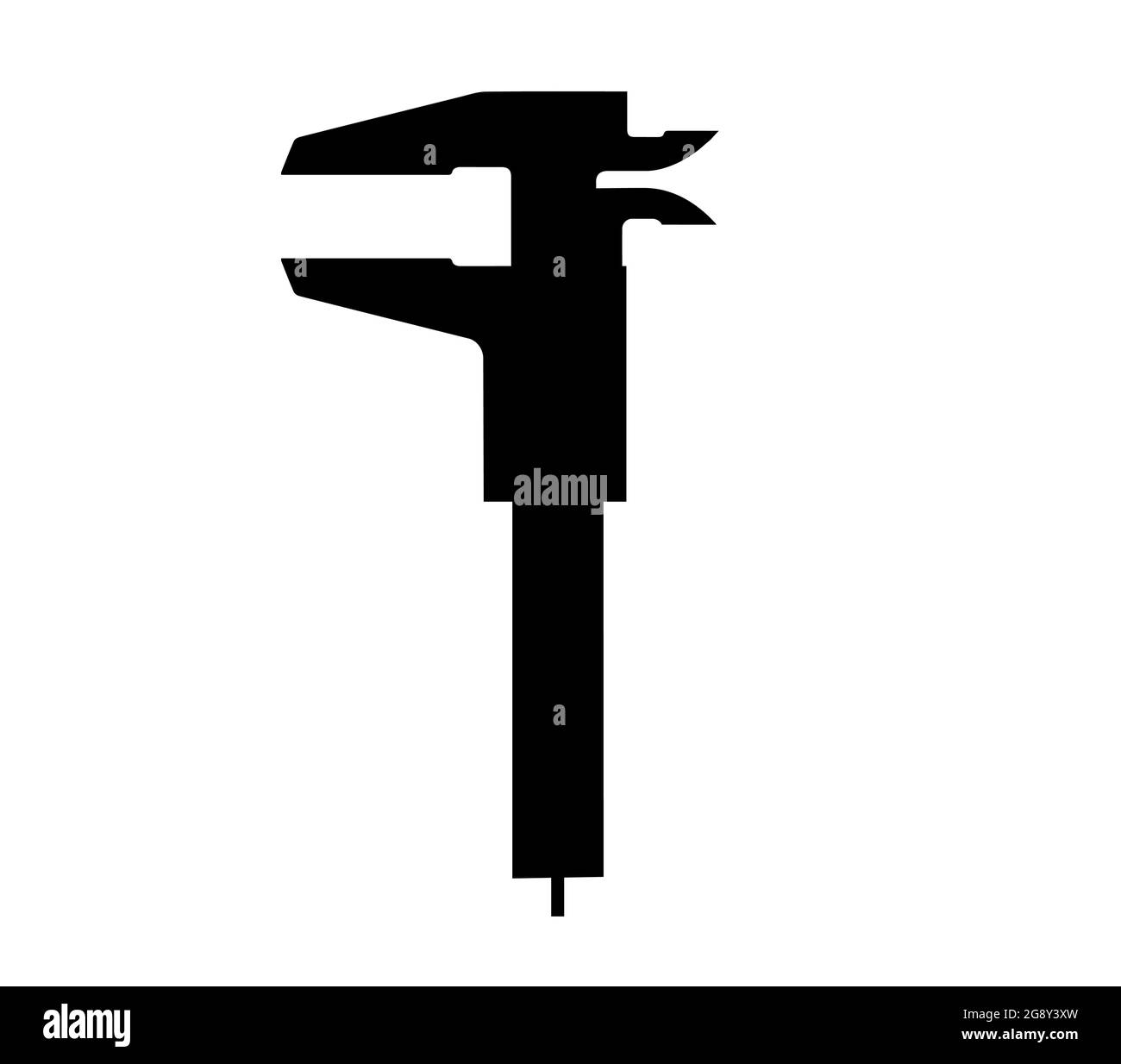 Caliper silhouette. Measuring and accuracy Stock Vector Image & Art - Alamy
