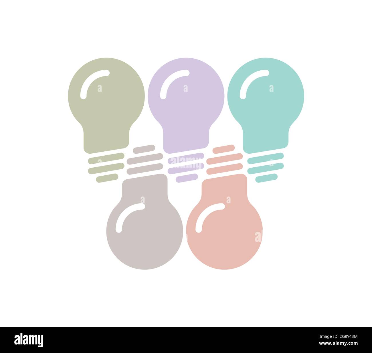 Light bulbs line silhouette Stock Vector Images - Alamy