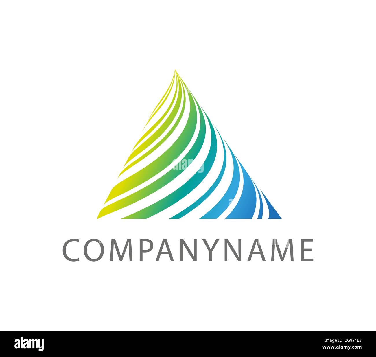 Triangle made of colorful barcode. Bar code ready logo Stock Vector ...