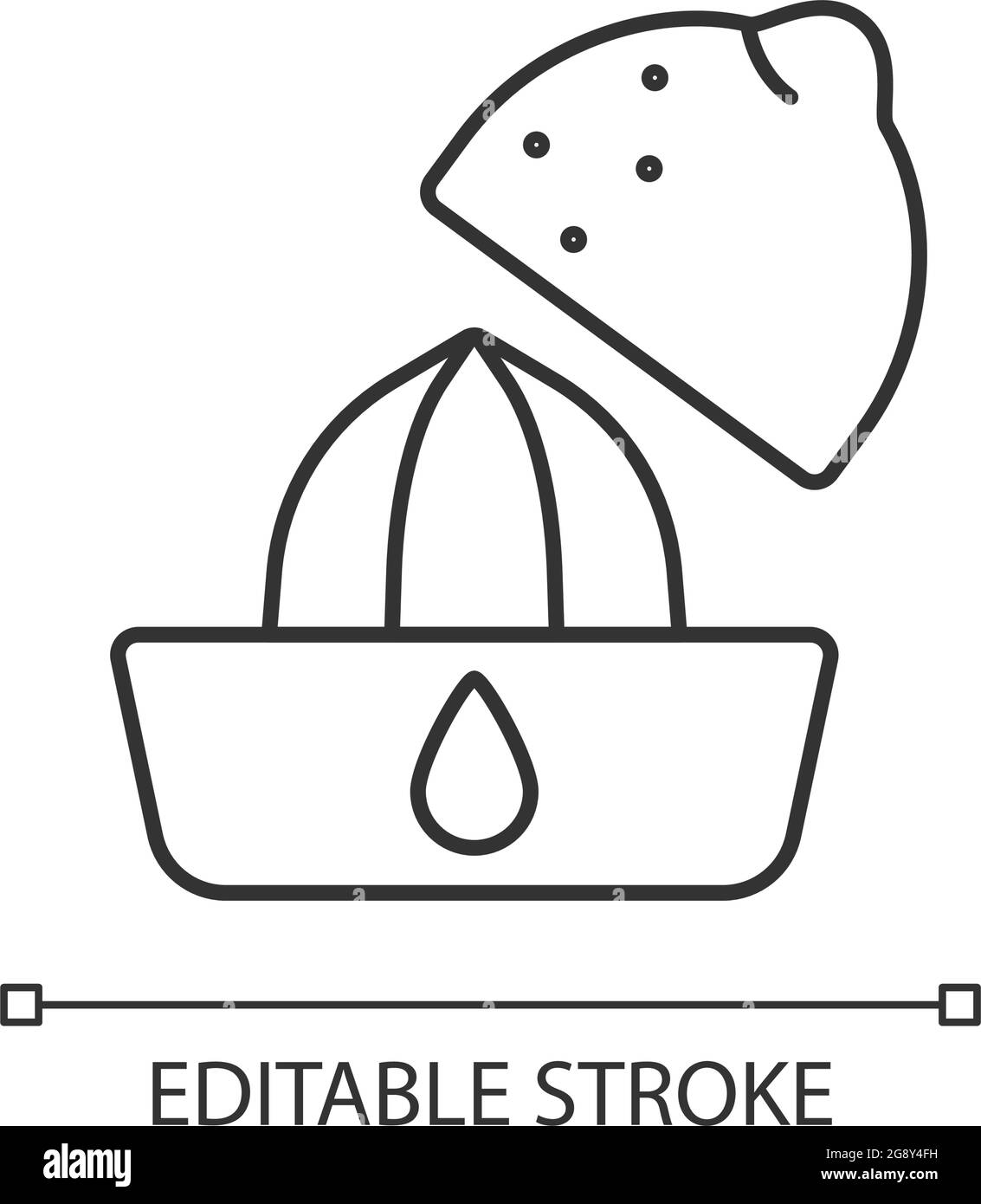 Squeeze lemon linear icon Stock Vector Image & Art - Alamy