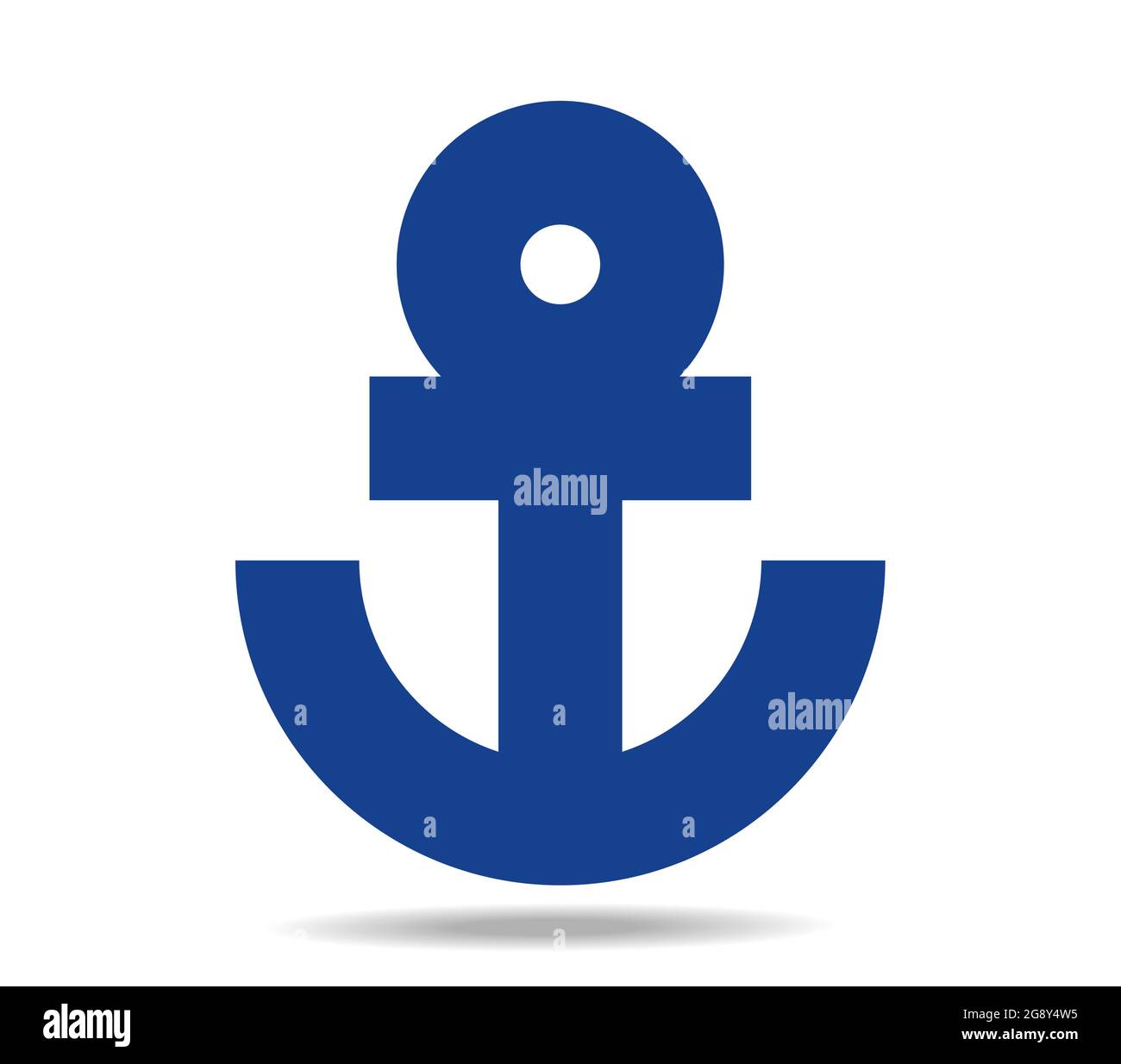 Stylized thick anchor in blue on white Stock Vector Image & Art - Alamy