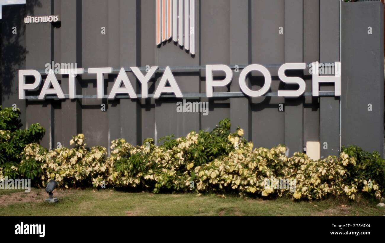 Sign for Pattaya Posh 35 Story Condo Building North Pattaya Road ...