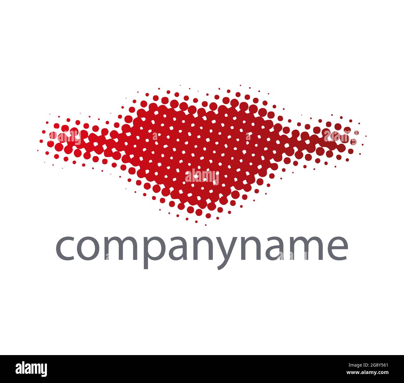 Mouth lips. Logo in the shape of smiling female lips, raster Stock ...