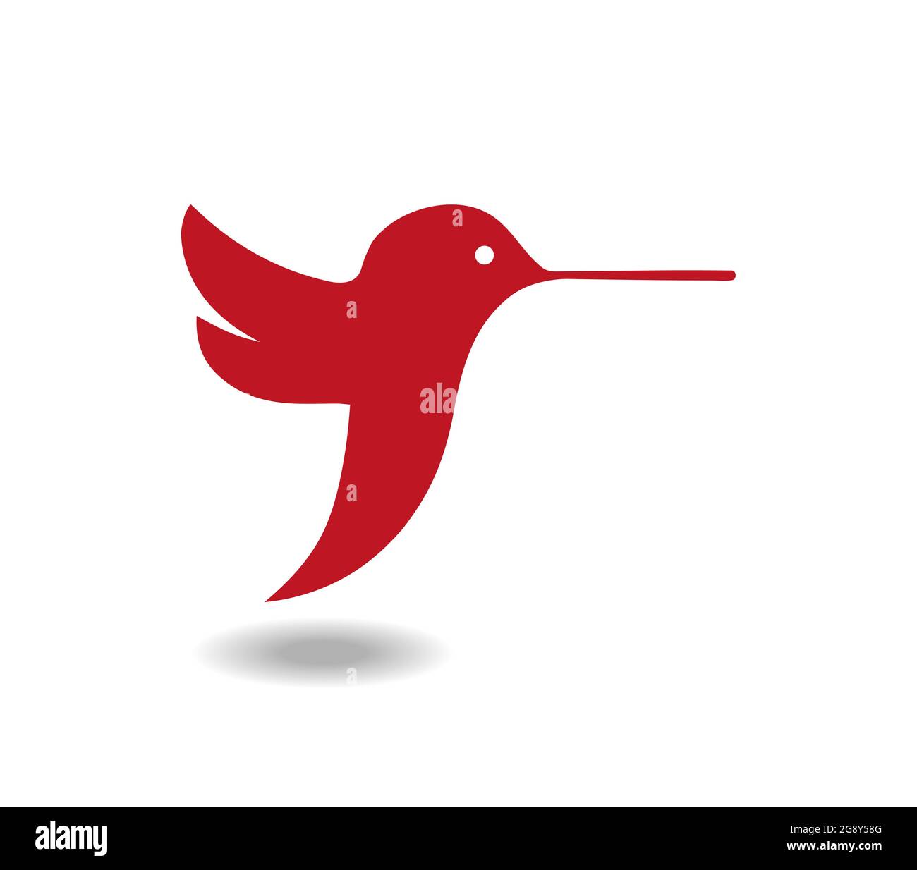 Humming-bird in red. Logo symbol sign Stock Vector Image & Art - Alamy
