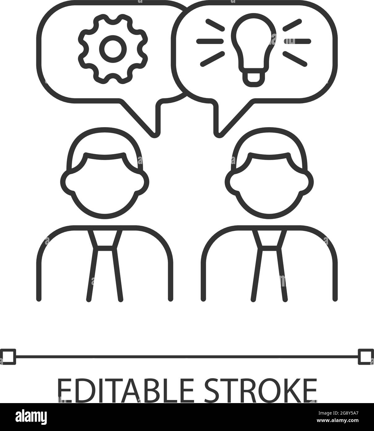 Brainstorming linear icon Stock Vector Image & Art - Alamy