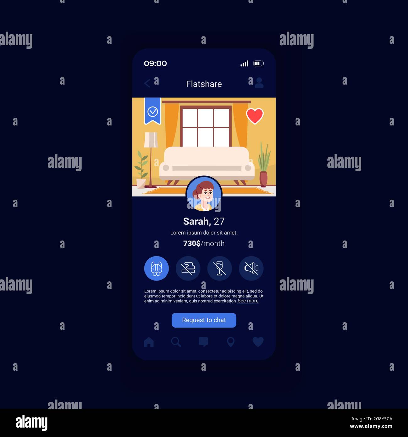 Flatshare Stock Vector Images - Alamy