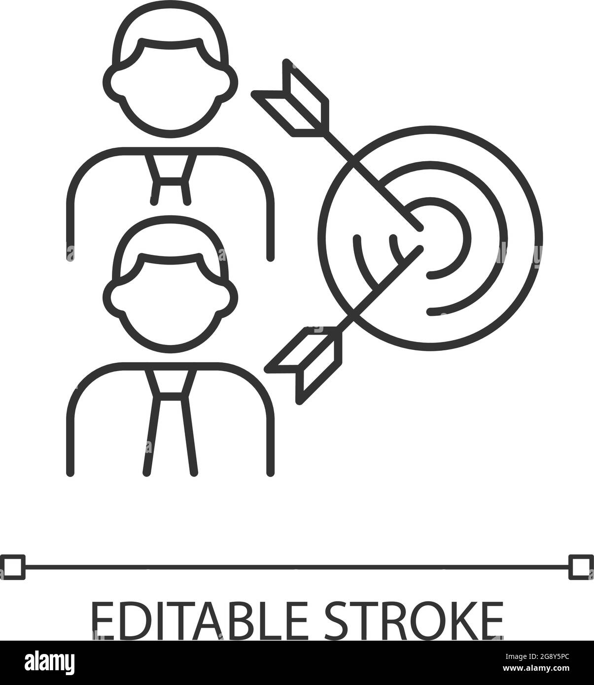 Common goal linear icon Stock Vector Image & Art - Alamy