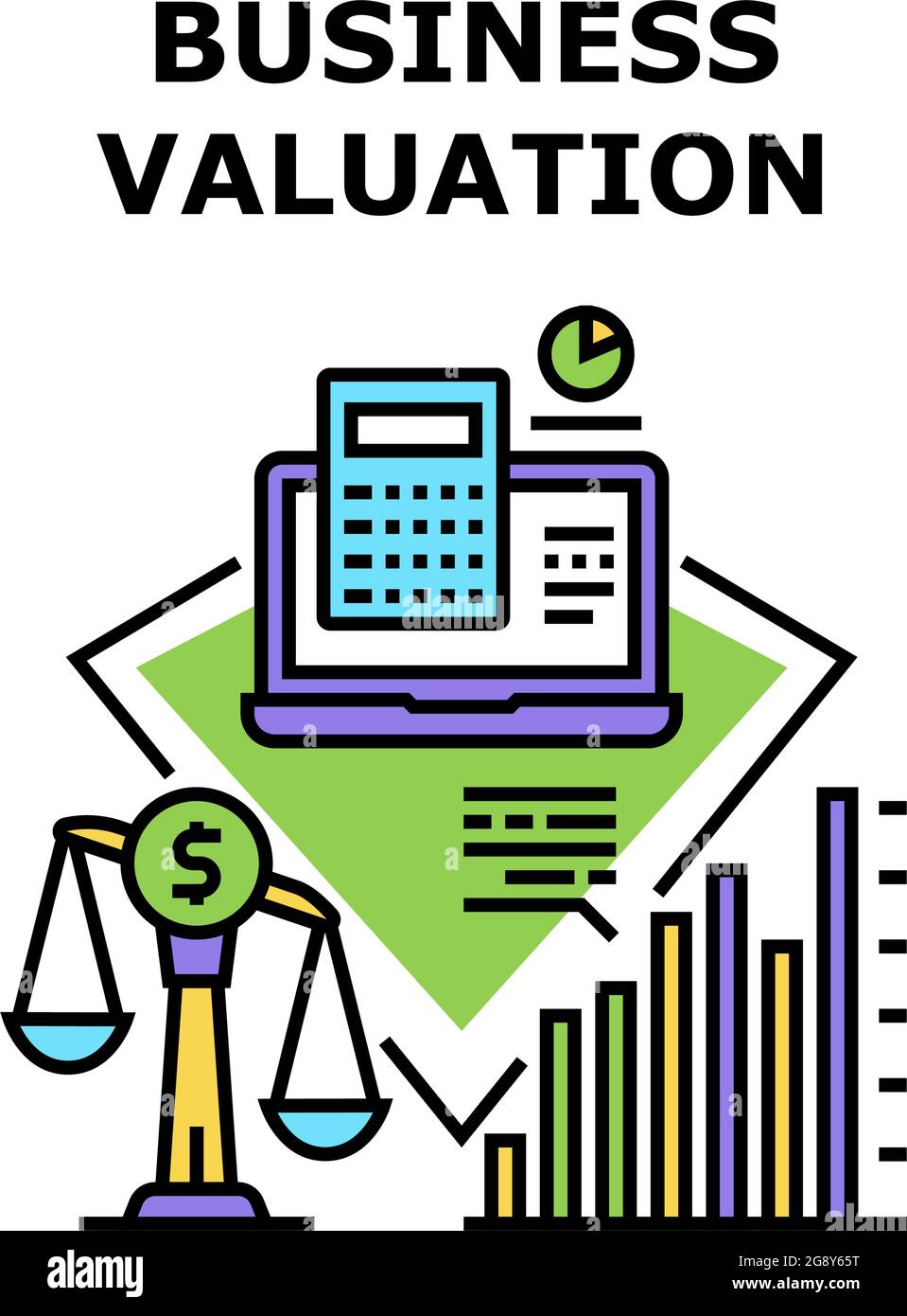 Company Business Valuation Vector Concept Color Stock Vector Image ...