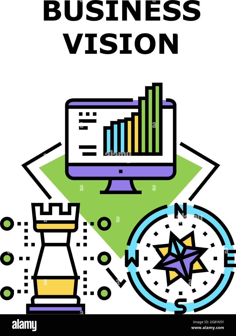 Business Vision Vector Concept Color Illustration Stock Vector Image ...