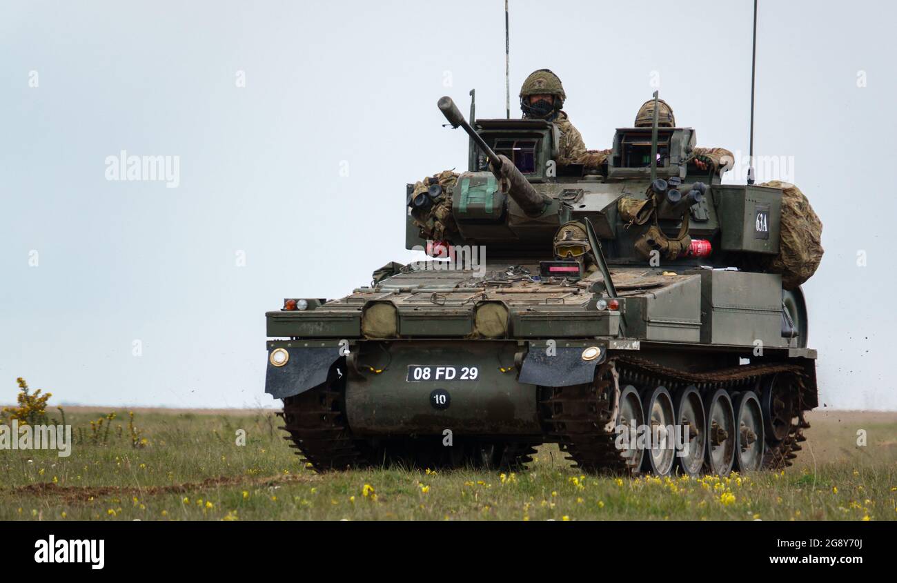 british army FV107 Scimitar armoured tracked military reconnaissance ...