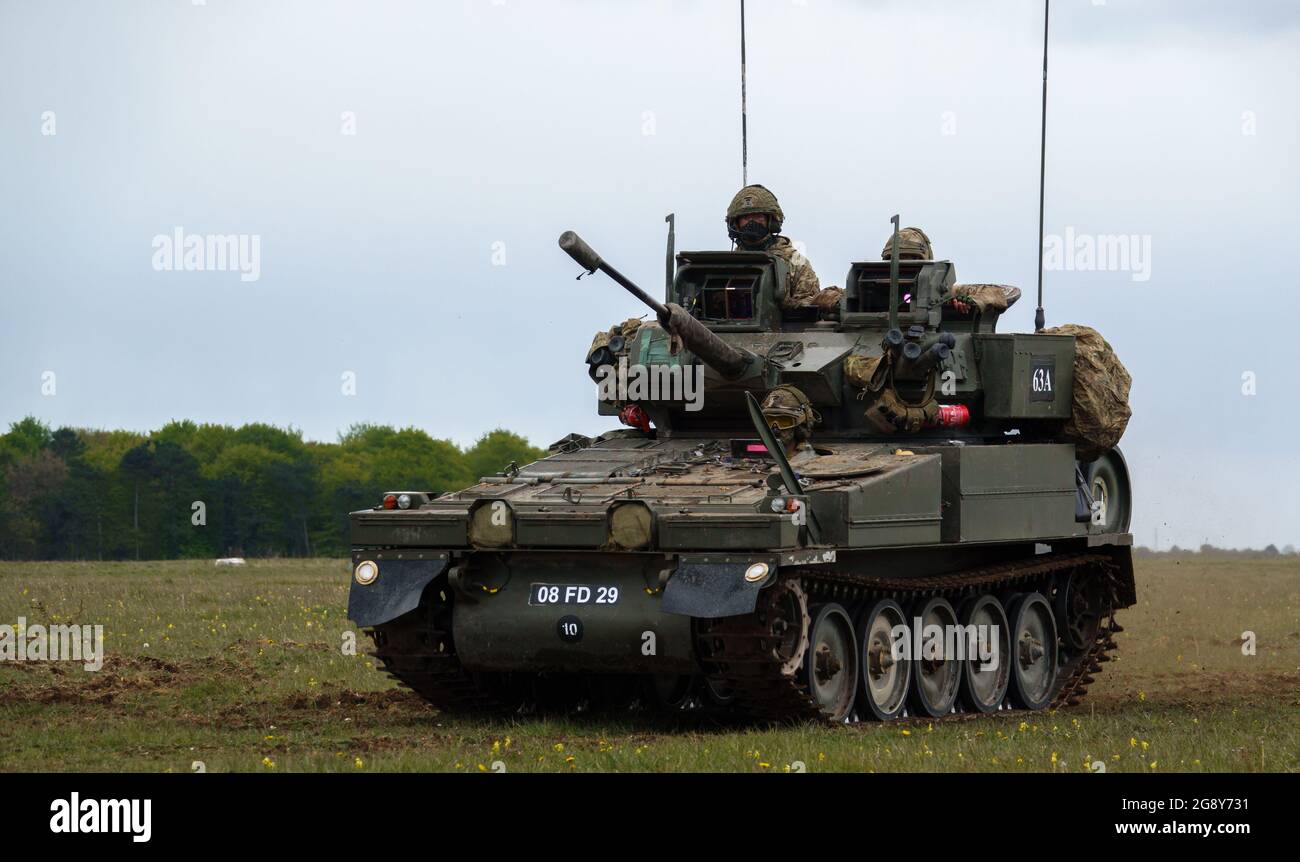 british army FV107 Scimitar armoured tracked military reconnaissance ...
