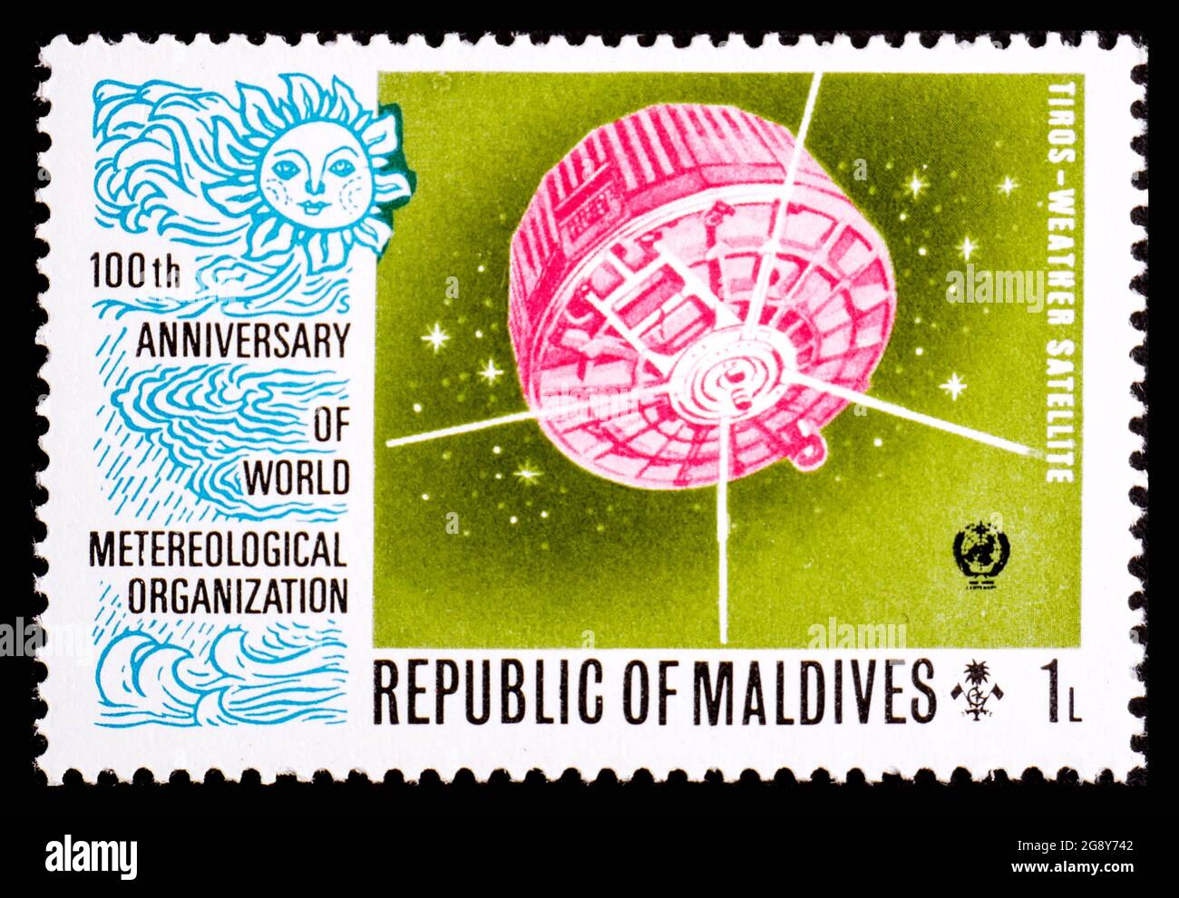REPUBLIC OF MALDIVES - CIRCA 1973: A postage stamp from Maldives ...