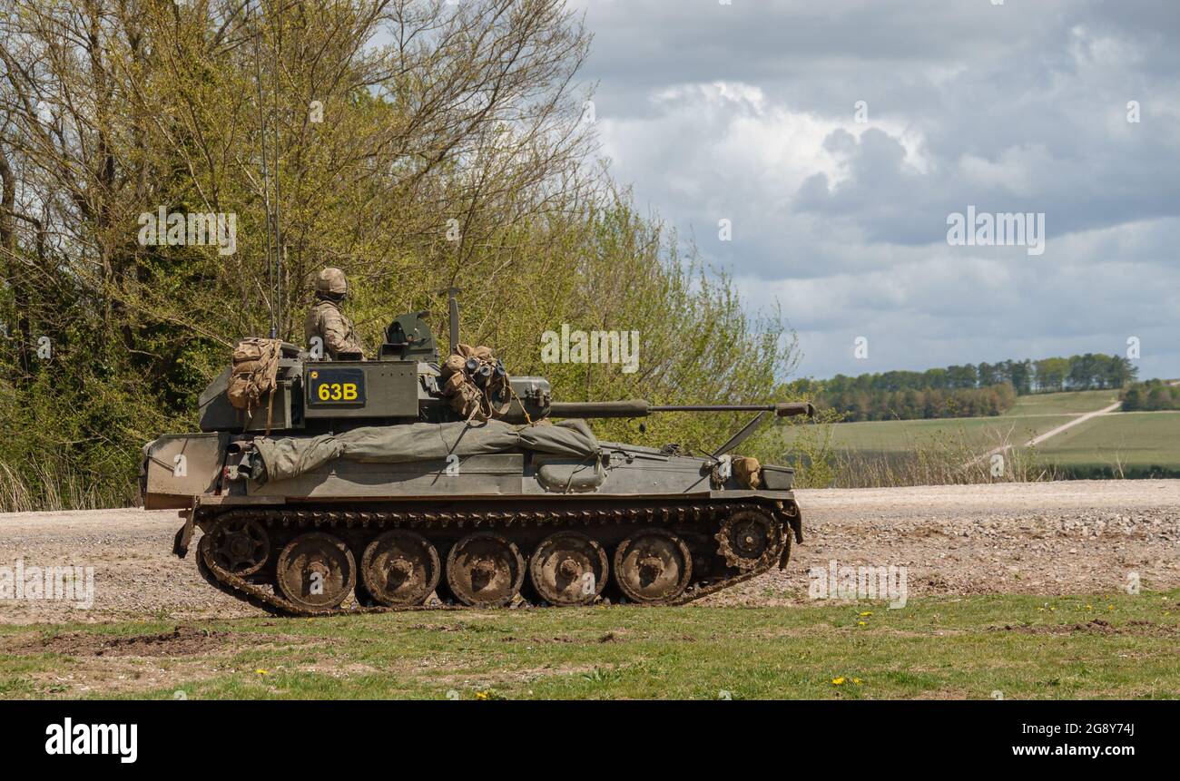 british army FV107 Scimitar armoured tracked military reconnaissance ...
