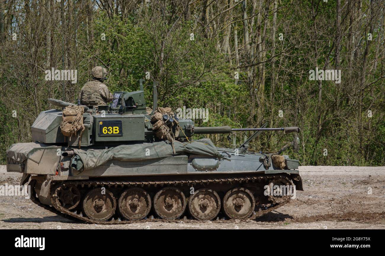 british army FV107 Scimitar armoured tracked military reconnaissance ...