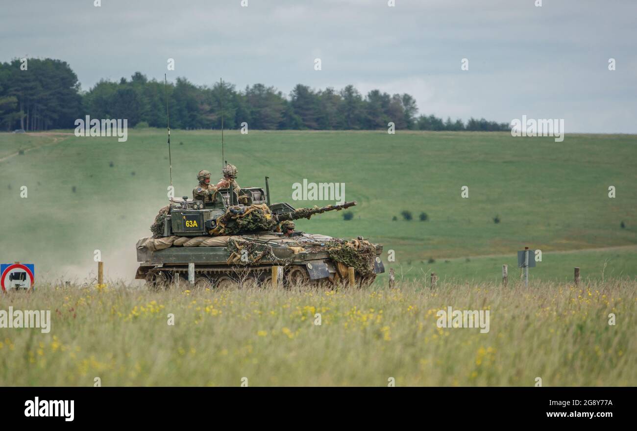 british army FV107 Scimitar armoured tracked military reconnaissance ...