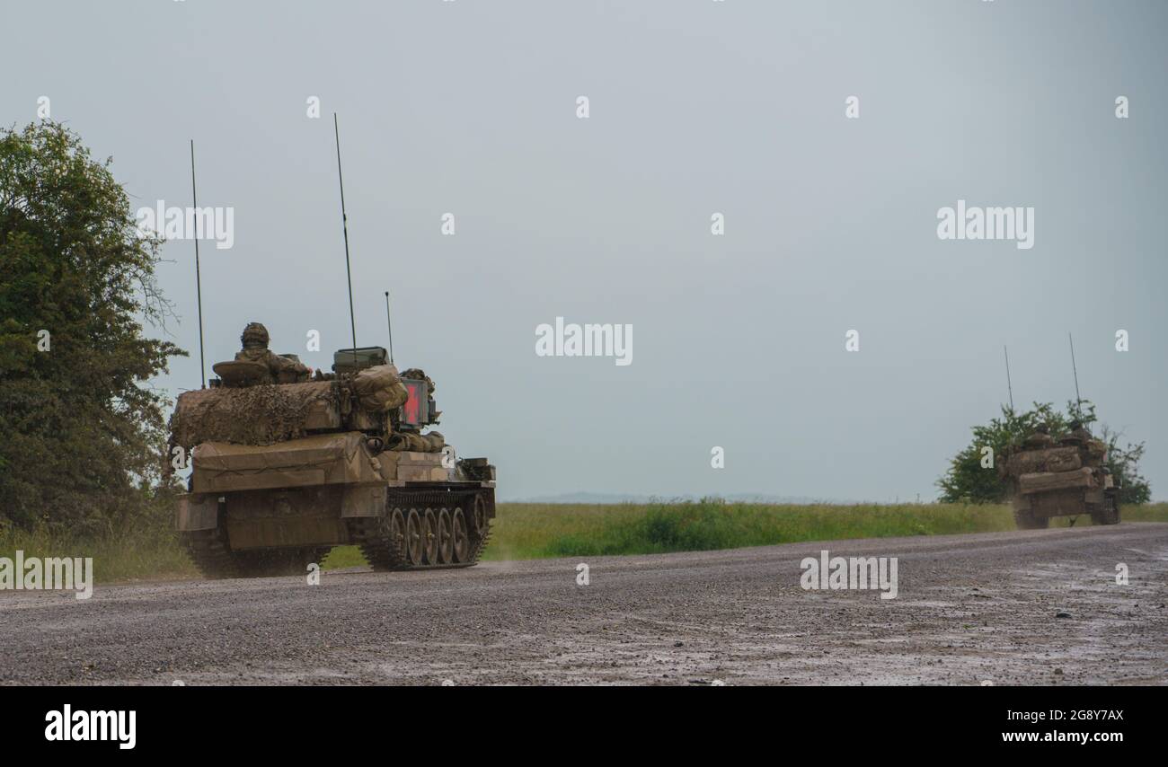 british army FV107 Scimitar armoured tracked military reconnaissance ...