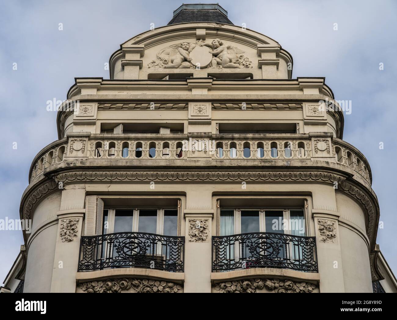 Paris Building Sculpture by Alfred Boucher Stock Photo - Alamy