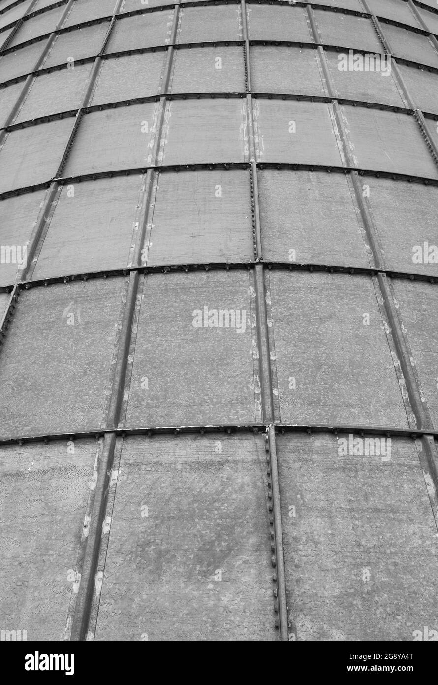 Details of an old metal silo Stock Photo - Alamy