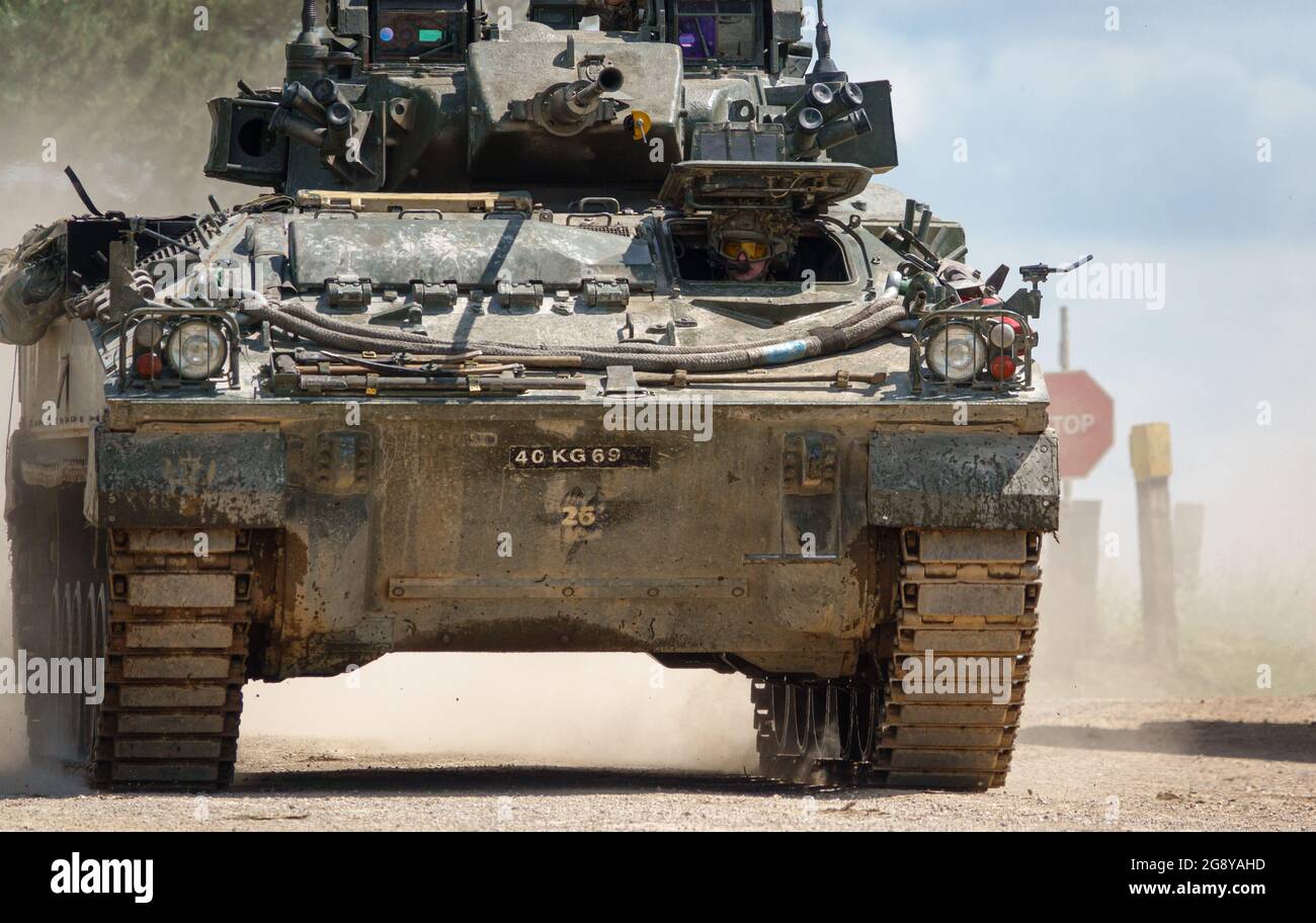 British army Warrior FV510 light infantry fighting vehicle tank in ...