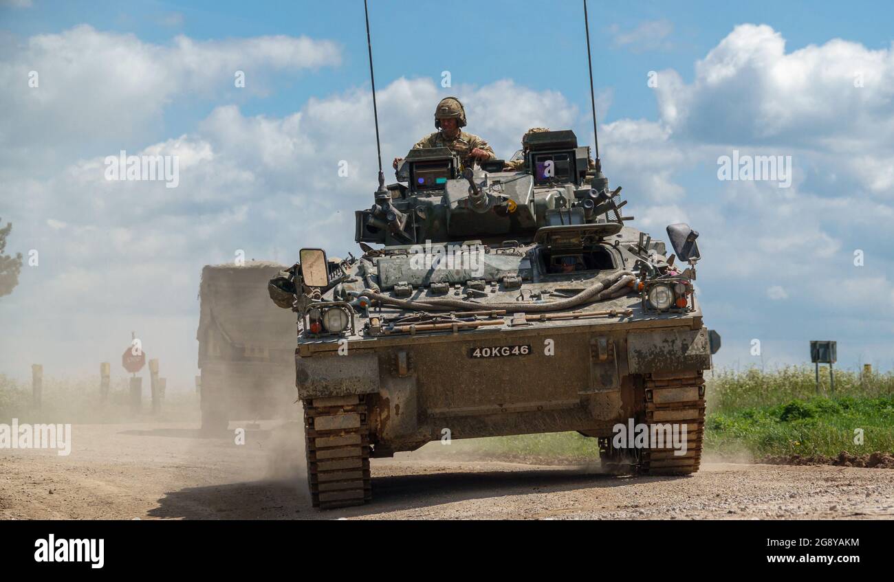 British army Warrior FV510 light infantry fighting vehicle tank in ...