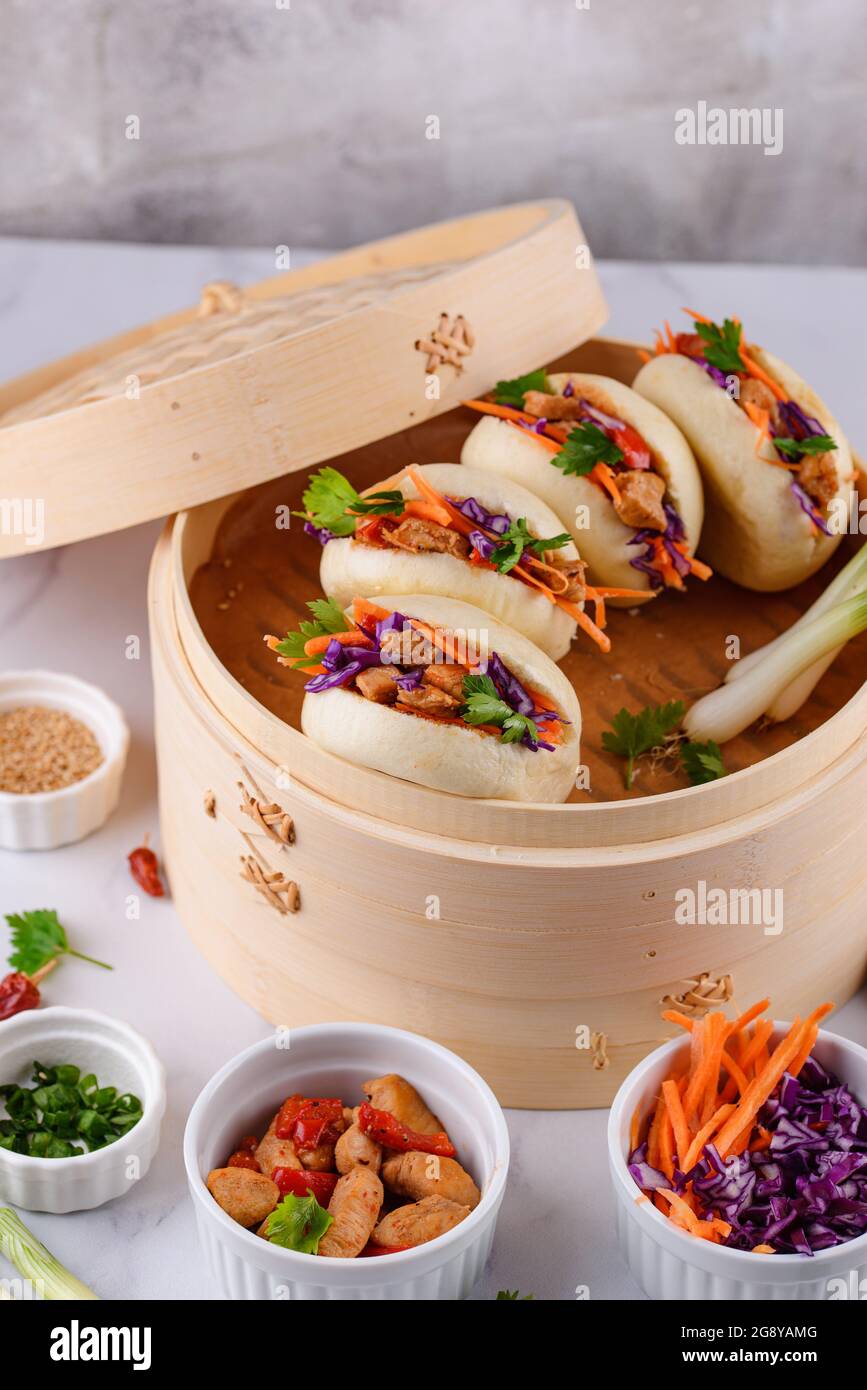 Steamed taiwan bun hi-res stock photography and images - Alamy