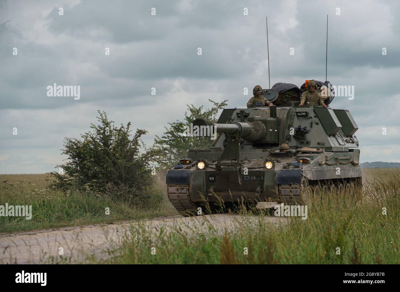 british army military AS-90 (Gun Equipment 155mm L131) armoured self ...