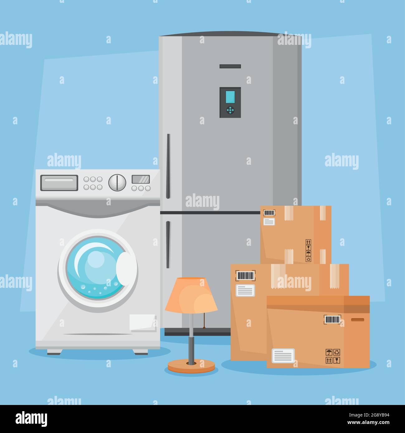 Appliance boxes Stock Vector Images - Alamy
