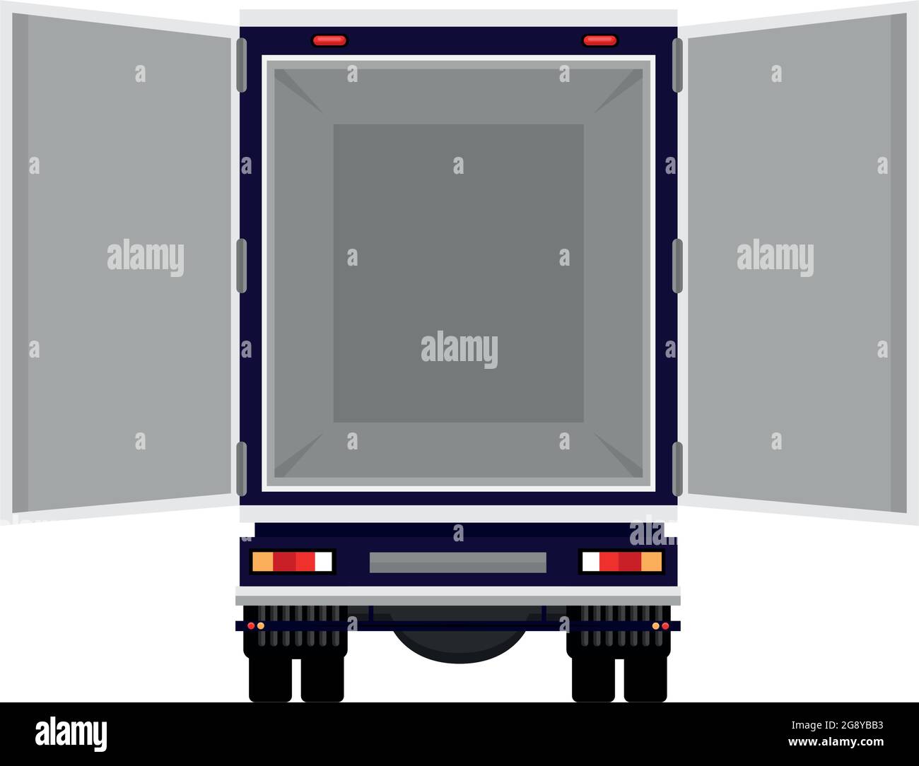 Delivery truck open back Cut Out Stock Images & Pictures - Alamy