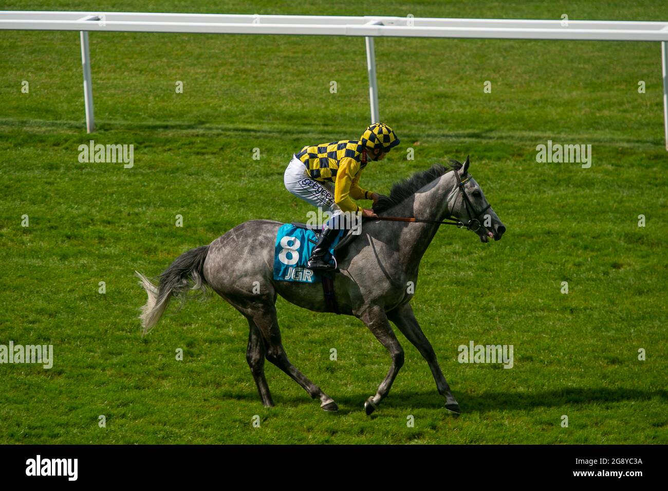 Ascot, Berkshire, UK. 23rd July, 2021. Jockey David Probert wins the ...