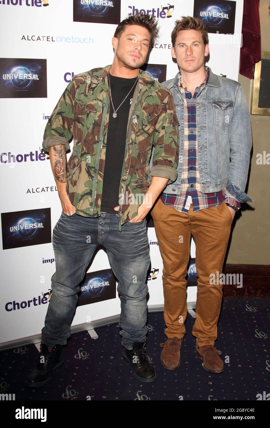 London, UK. Duncan James and Lee Ryan at the Chortle Comedy Awards ...