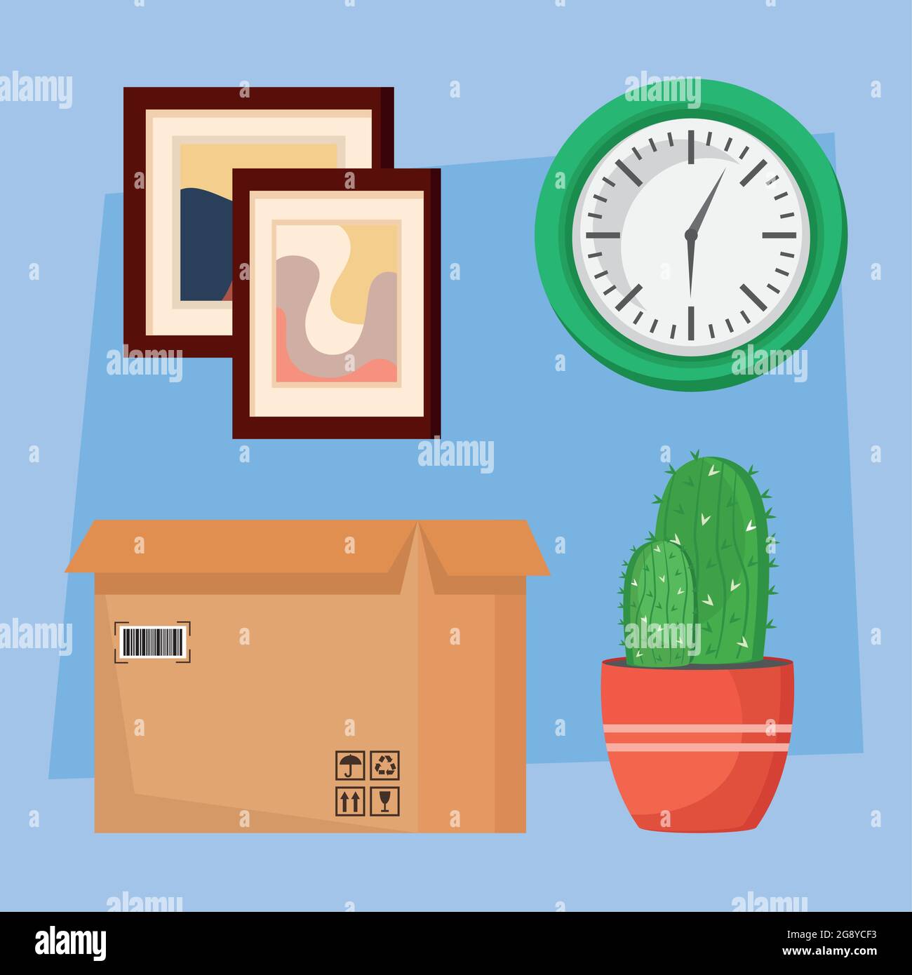 four moving house icons Stock Vector Image & Art - Alamy