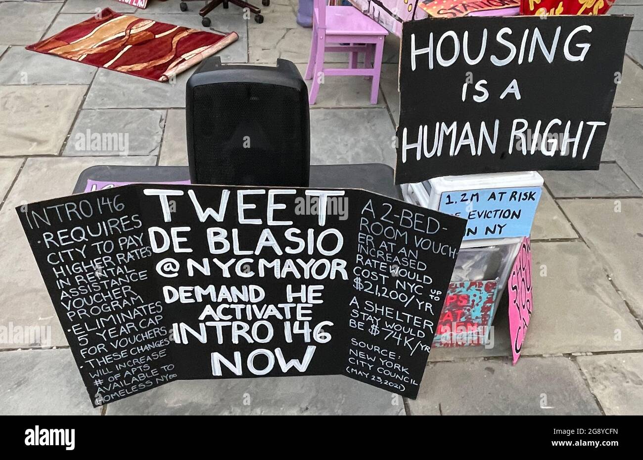 New York, NY, USA. 22nd July, 2021. Sleep-Out at Gracie Mansion in ...