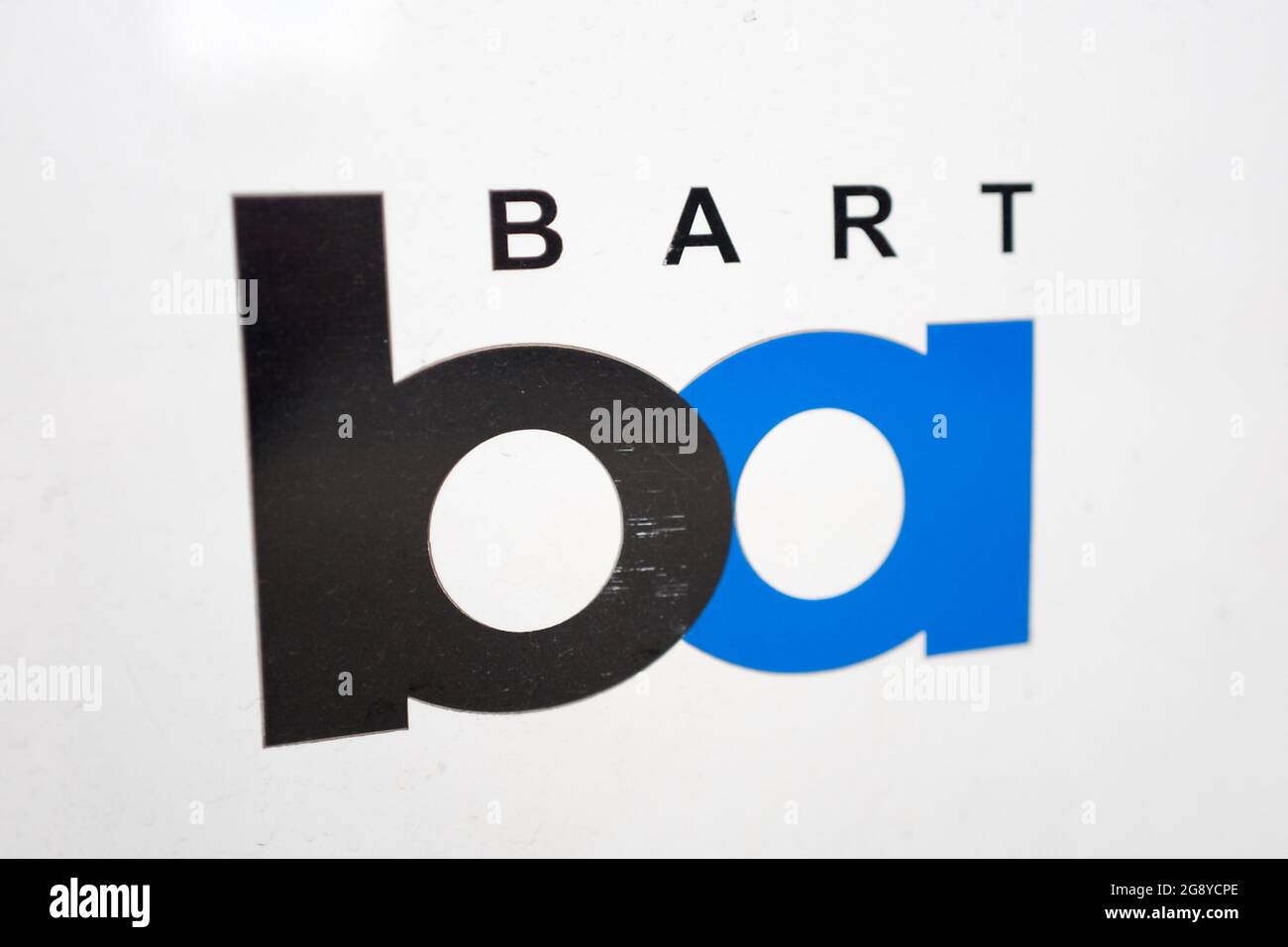USA. 03rd Nov, 2017. Close-up of logo for the Bay Area Rapid Transit ...