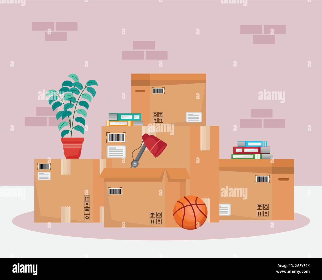 Moving out of home illustration Stock Vector Images - Alamy