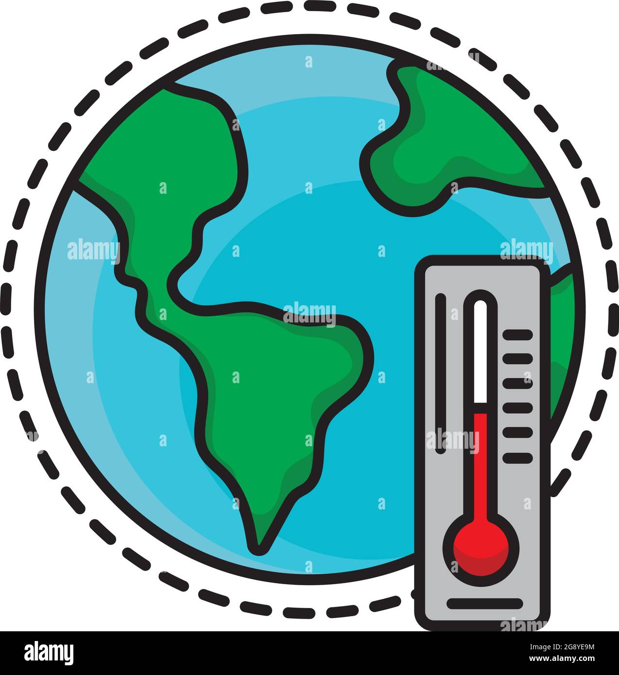 earth planet and thermometer Stock Vector Image & Art - Alamy