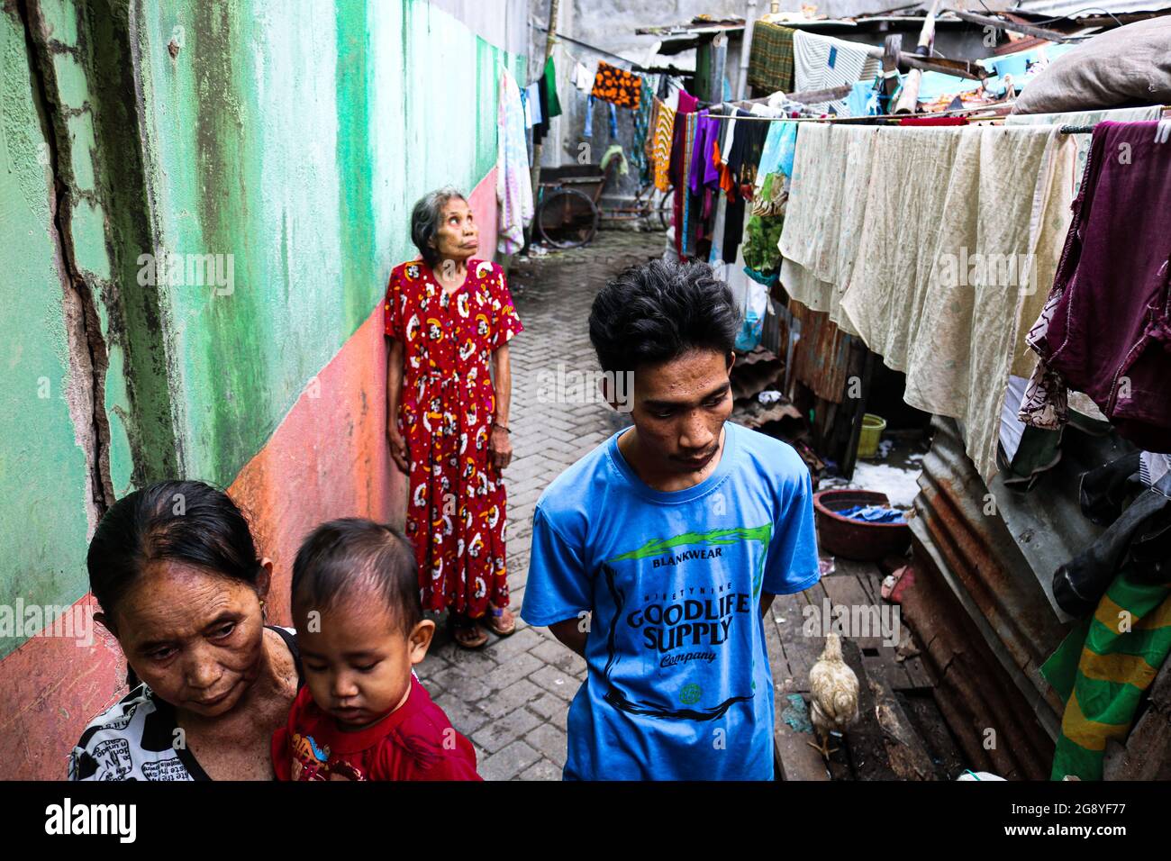 Makassar, South Sulawesi, Indonesia. 23rd July, 2021. Portrait of a ...