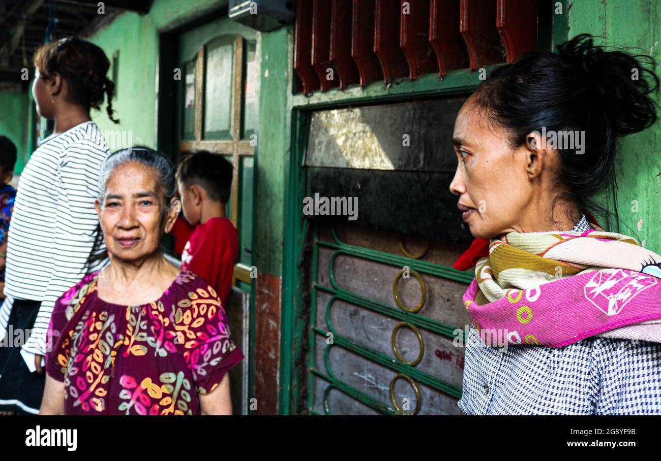 Makassar, South Sulawesi, Indonesia. 23rd July, 2021. Portrait of a ...