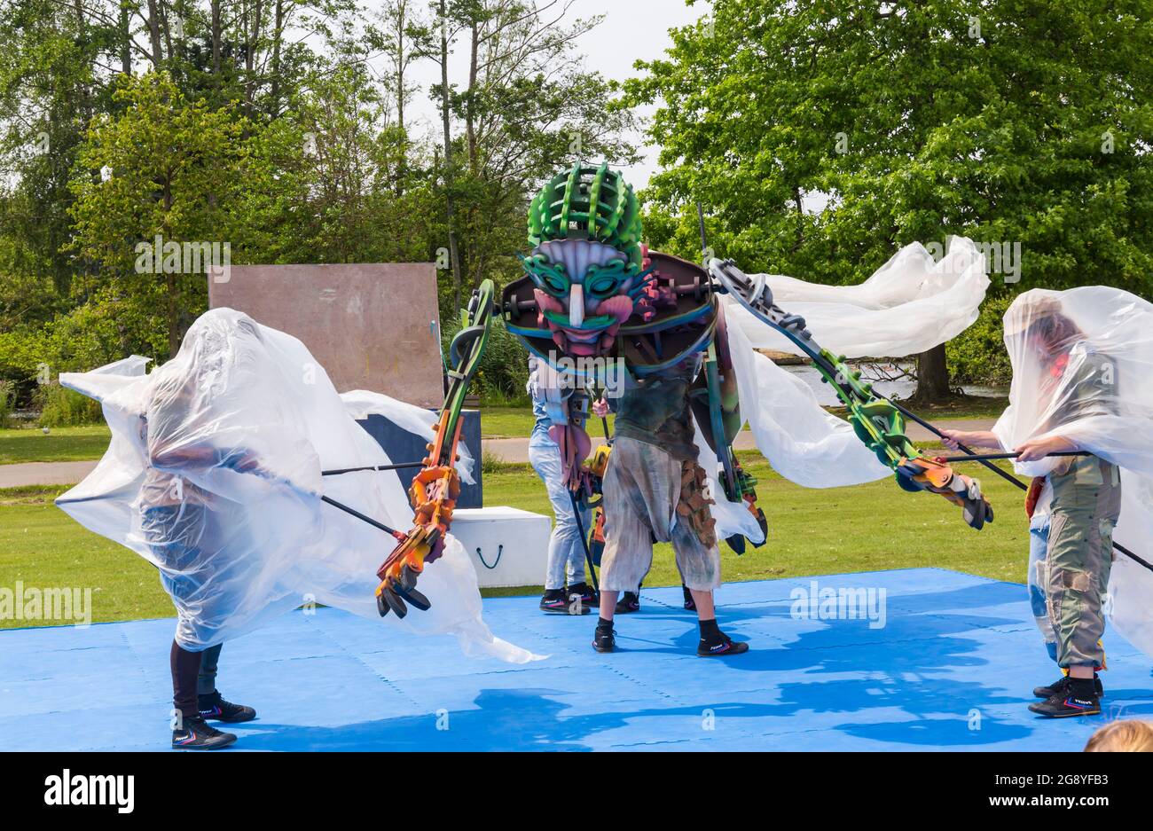 Poole, Dorset, UK. 23rd July, 2021. EKO the sea giant is a 4 metre tall ...