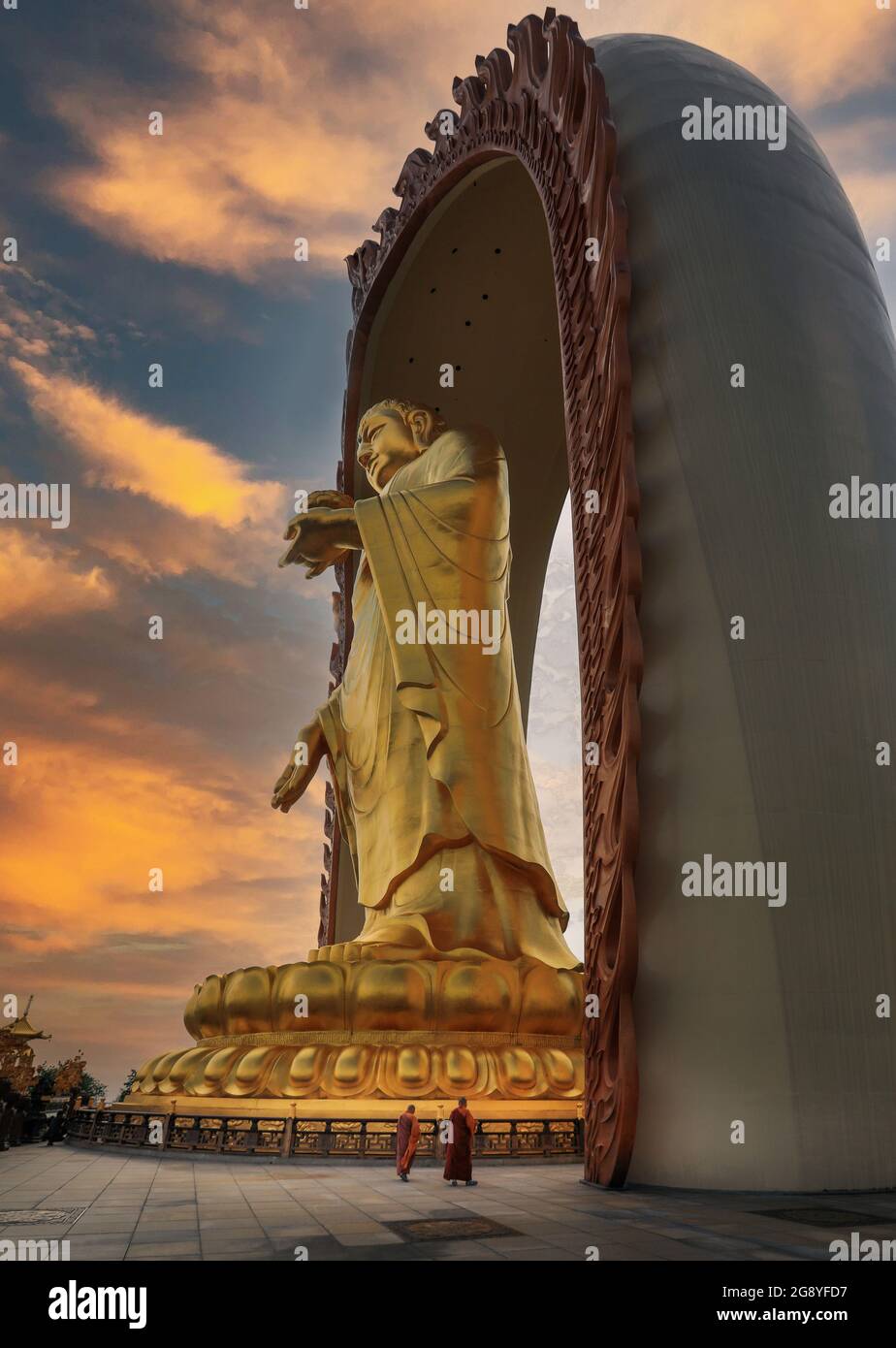 JIUJIANG, CHINA - JUNE 4, 2021 - Donglin Giant Buddha at Donglin Temple ...