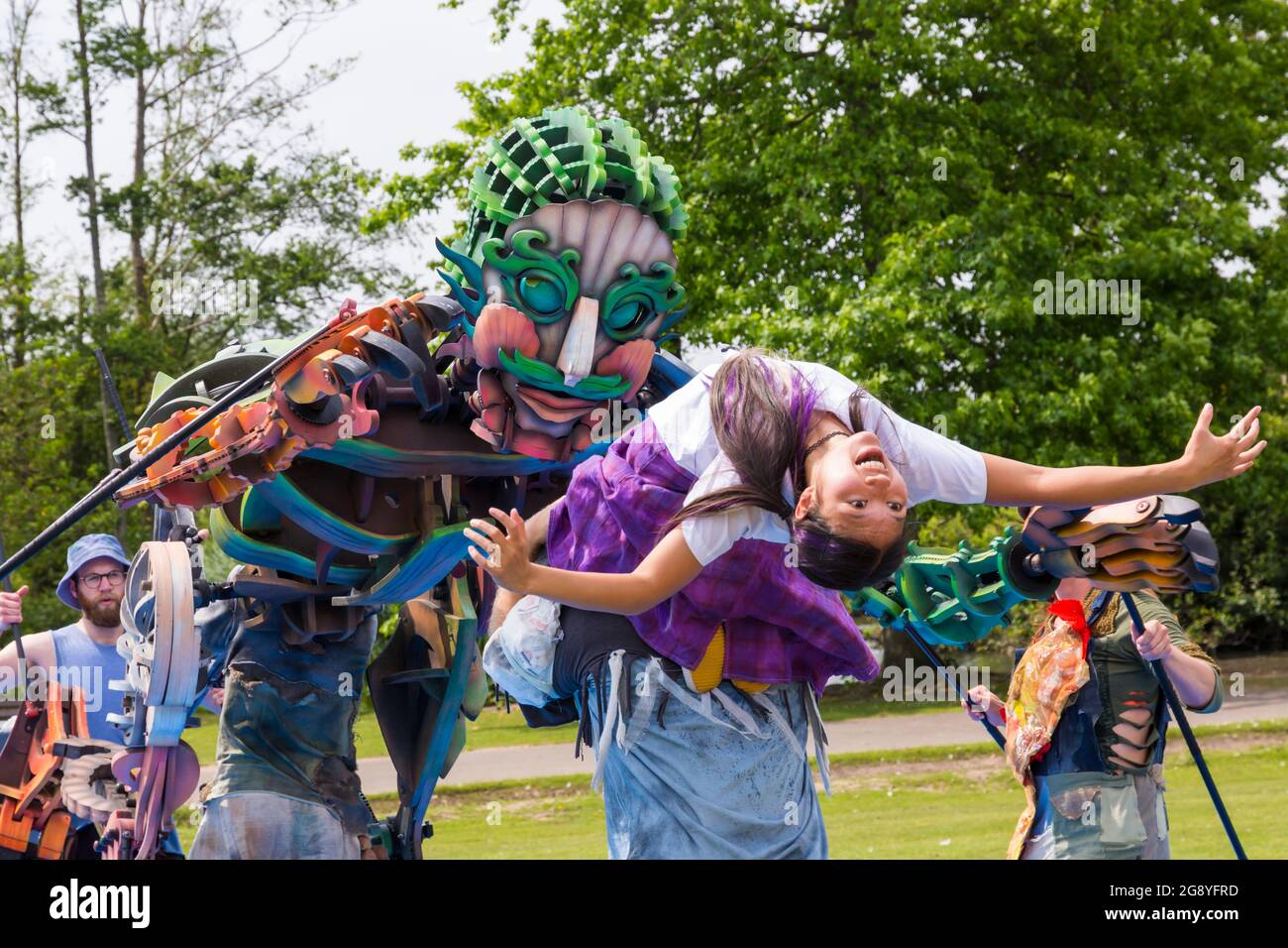Poole, Dorset, UK. 23rd July, 2021. EKO the sea giant is a 4 metre tall ...