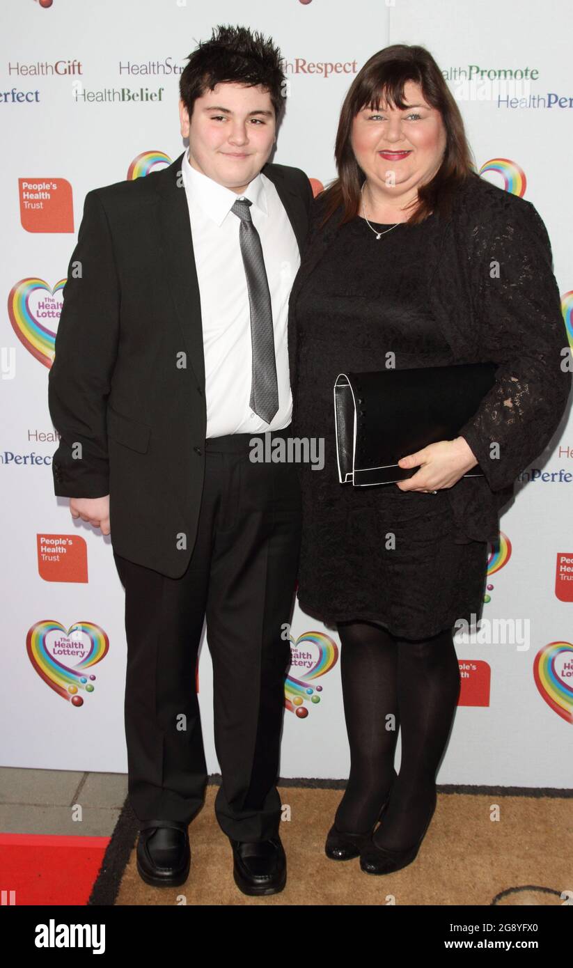 London. UK. Cheryl Fergison and son Alex Javed Saddiqi at the Health ...