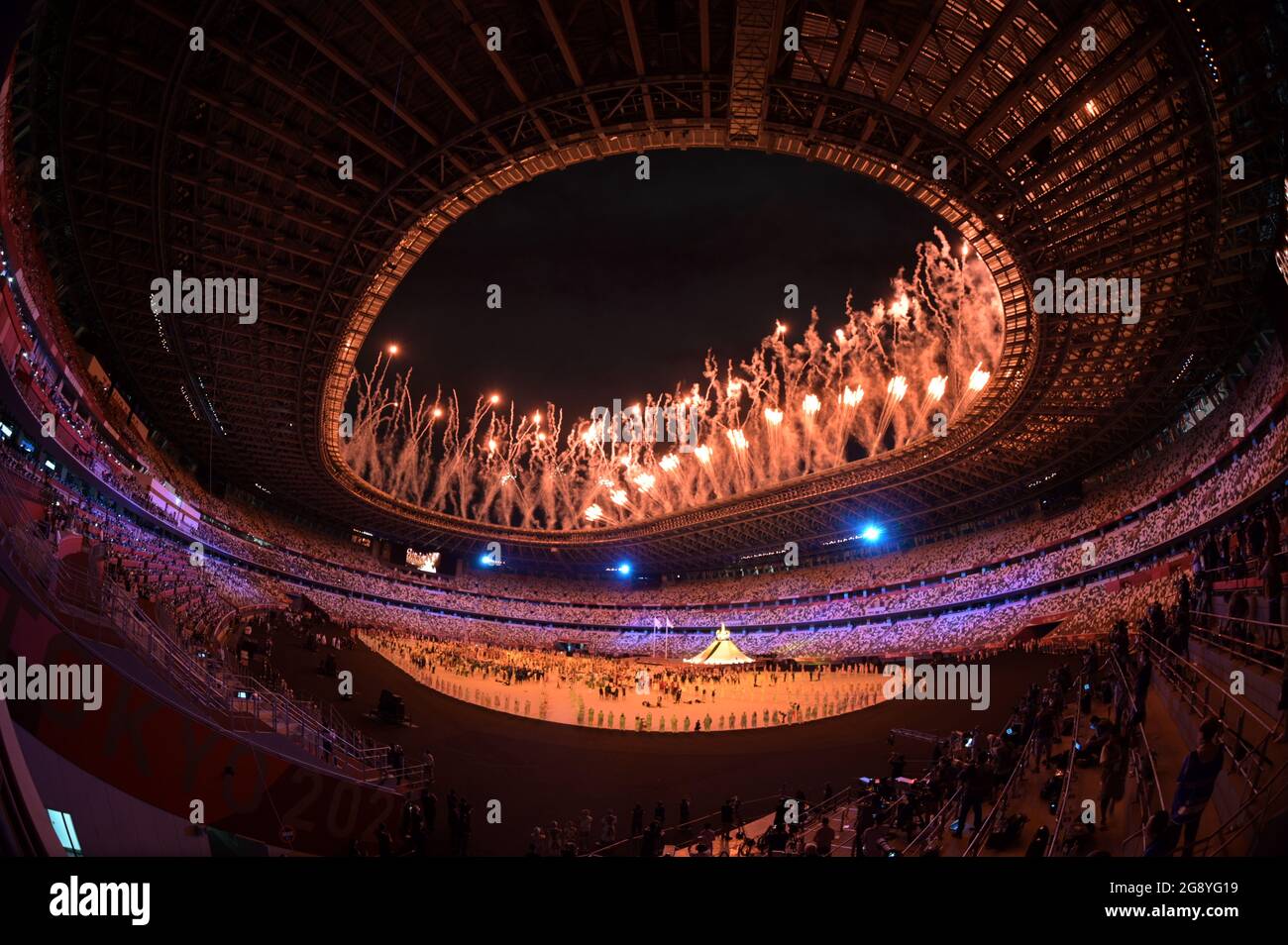 Tokyo, Japan. 23rd July, 2021. Olympia: Opening ceremony in the Olympic ...