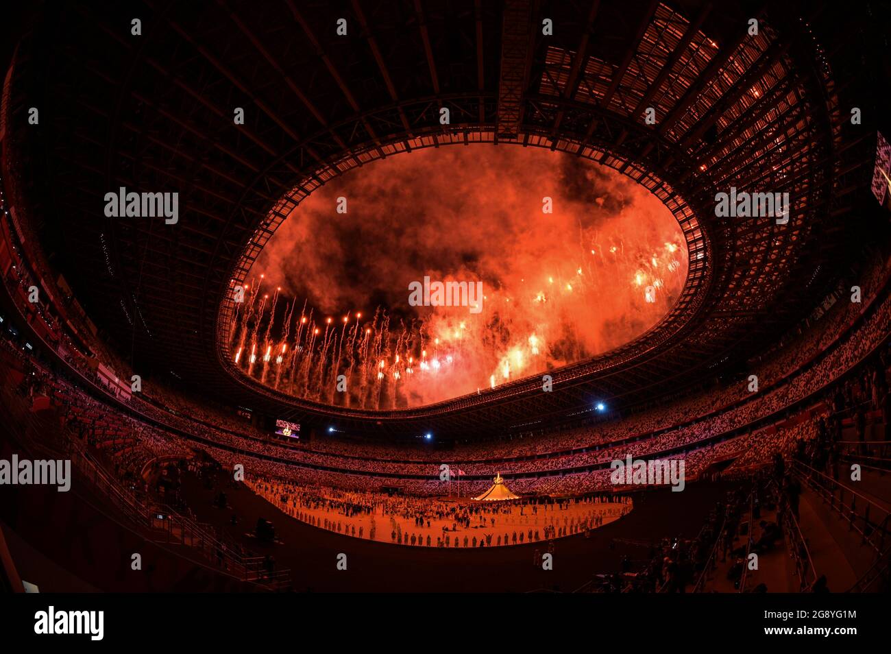 Tokyo, Japan. 23rd July, 2021. Olympia: Opening ceremony in the Olympic ...