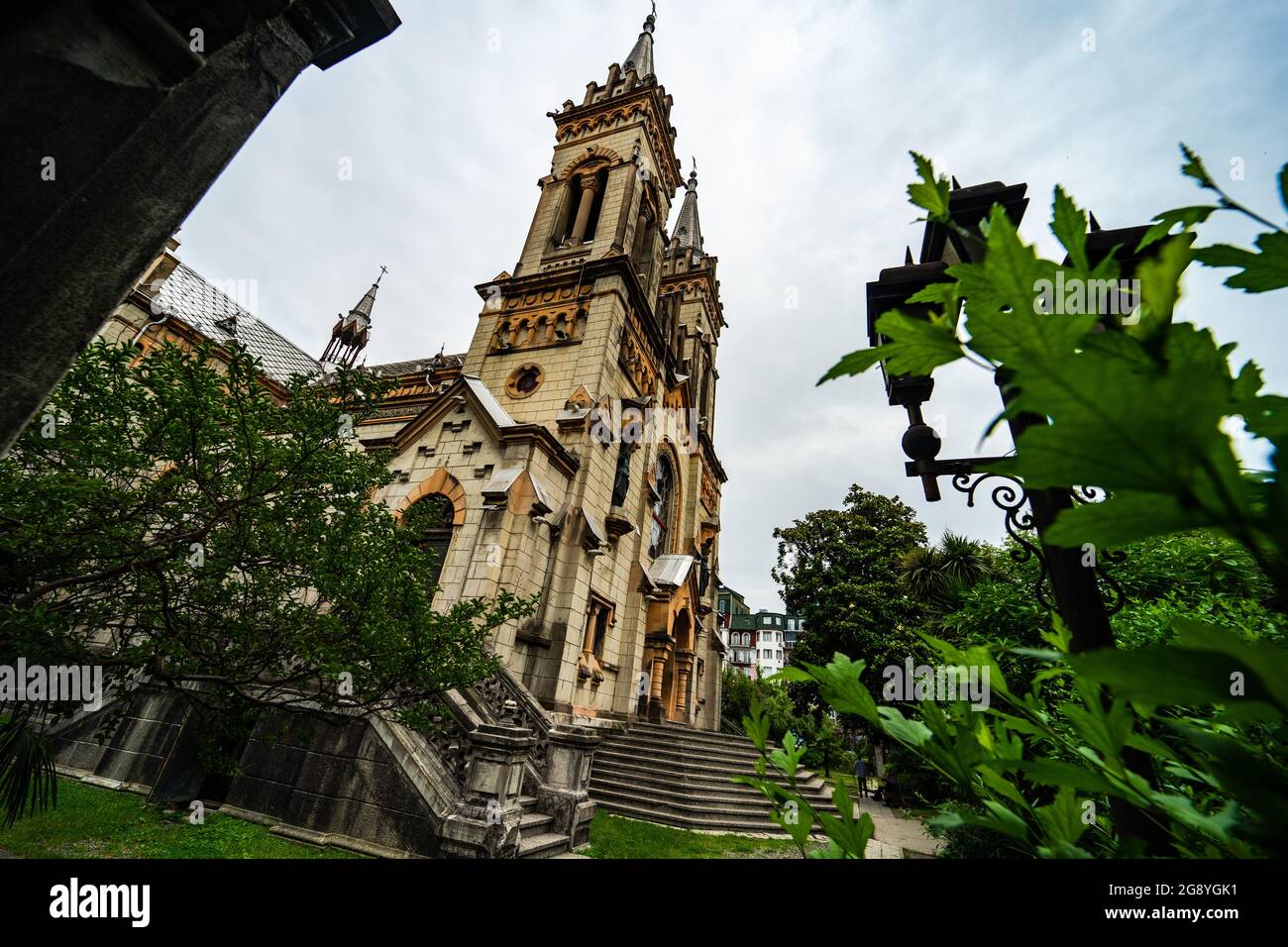 27 JUNE 2021, BATUMI, GEORGIA: Exterior details of one of the most ...